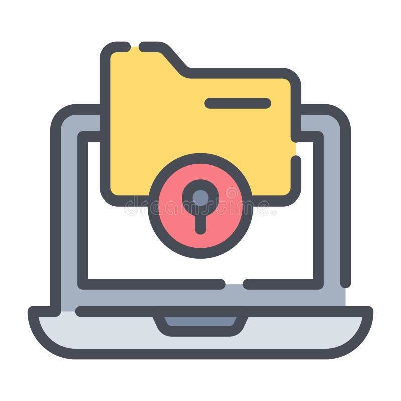 Protection and Security Vector Glyph Icons Set Cyber Computer Network Business Data Technology ...