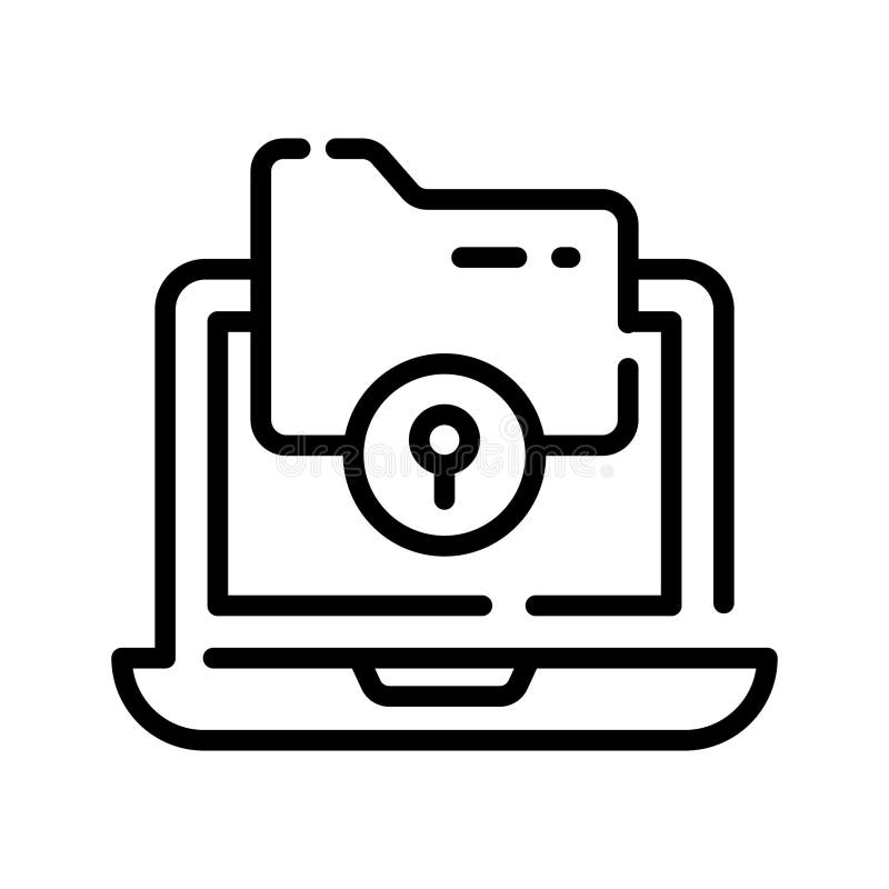 Protection and Security Vector Glyph Icons Set Cyber Computer Network Business Data Technology ...