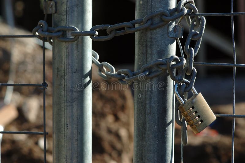 Locked gate stock photo. Image of entrance, security, safety - 1544822