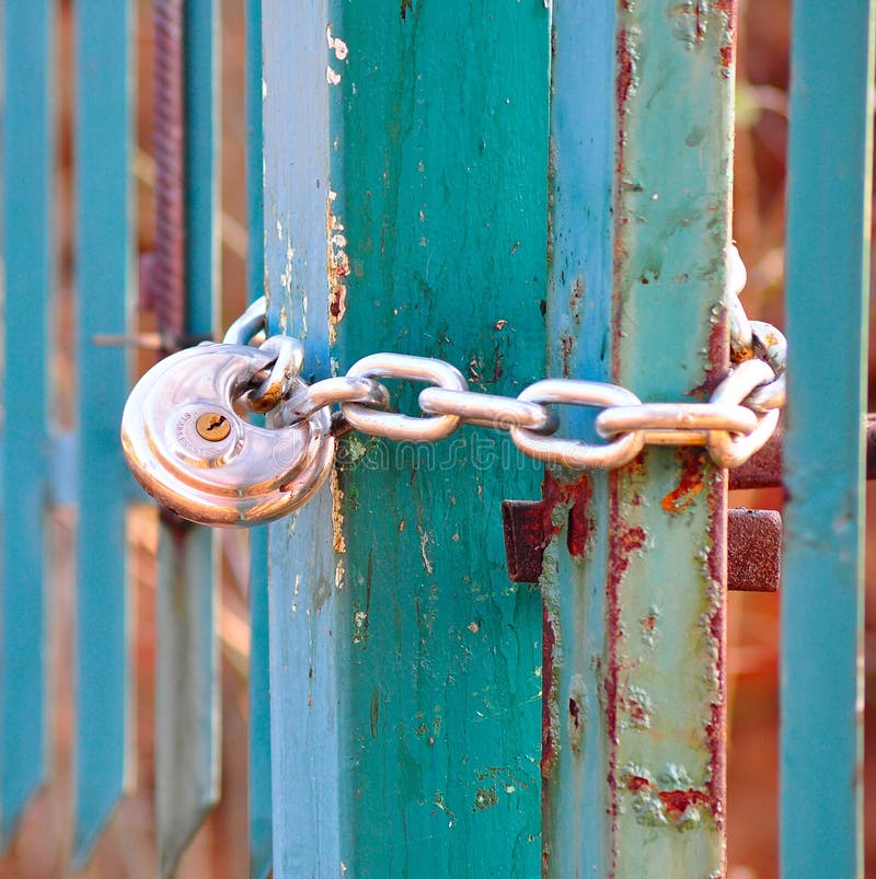 Locked gate stock image. Image of rusty, door, private - 36409549