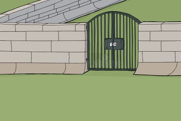 Locked Gate Cartoon Stock Illustrations – 237 Locked Gate Cartoon Stock ...