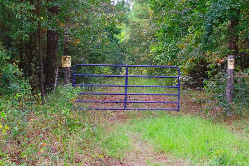 A Locked Gate and Warning Sign Stock Image - Image of danger, clear ...