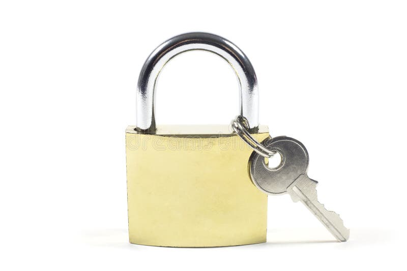 Open Padlock and Key Isolated on White Background Stock Photo - Image ...