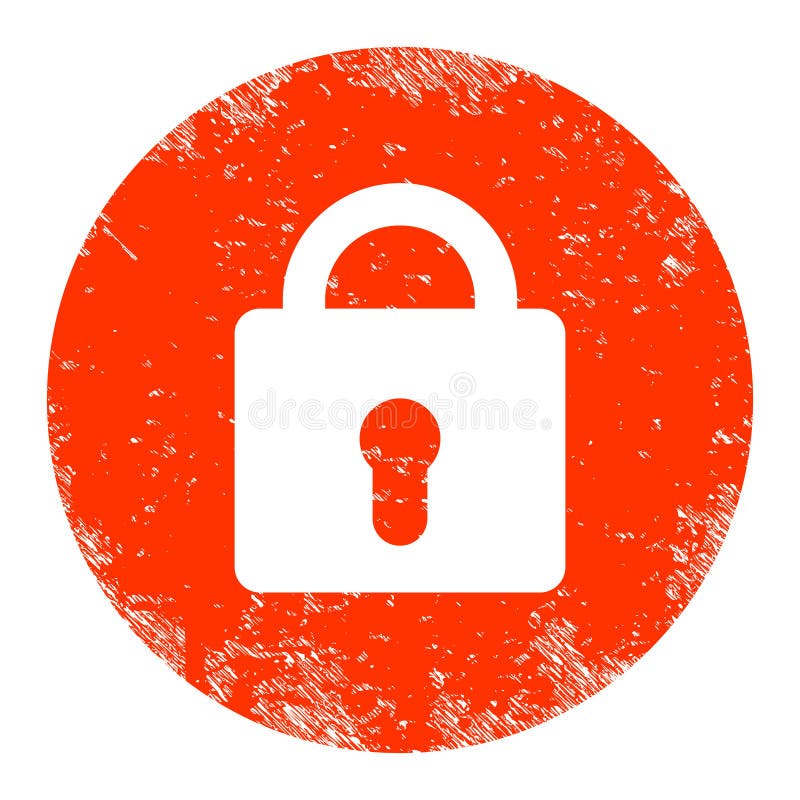 Locked Rubber Stamp Vector stock vector. Illustration of insignia ...