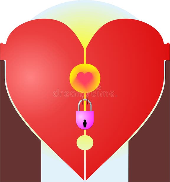 Locked heart stock illustration. Illustration of blur - 49067063