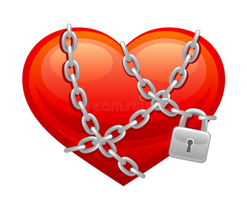 Locked heart stock vector. Illustration of concept, dependency - 32491839