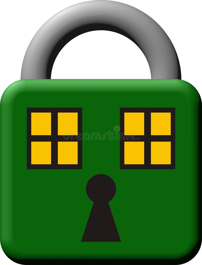 Locked house stock illustration. Illustration of open - 10176771