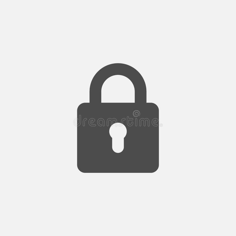 Locked Icon Set Isolated on White Background. Vector Illustration Stock ...