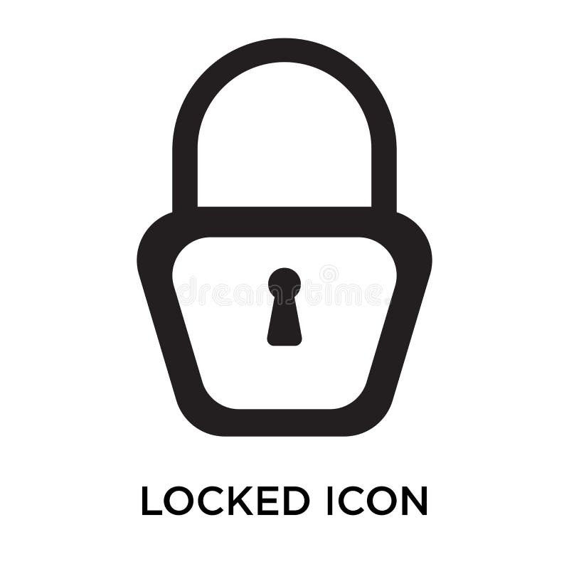 Locked Icon Vector Sign and Symbol Isolated on White Background, Locked ...