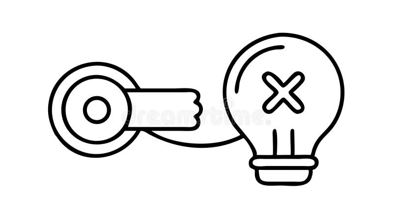 Locked Idea Icon: Unauthorized Concept Restricted Innovation, Vector ...