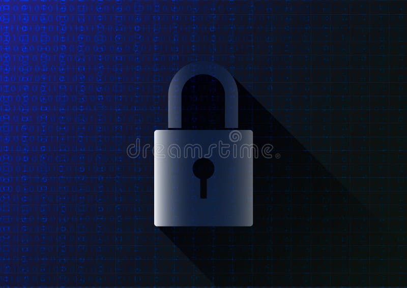 Locked Key on Blue Binary Code Background, Computer Data Encryption ... Locked Key on Blue Binary Code Background, Computer Data Encryption ...