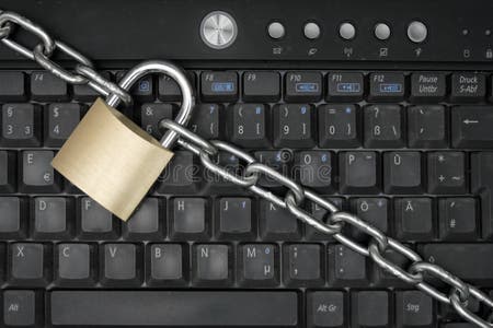 Locked Keyboard stock photo. Image of device, denied, computer - 2429858