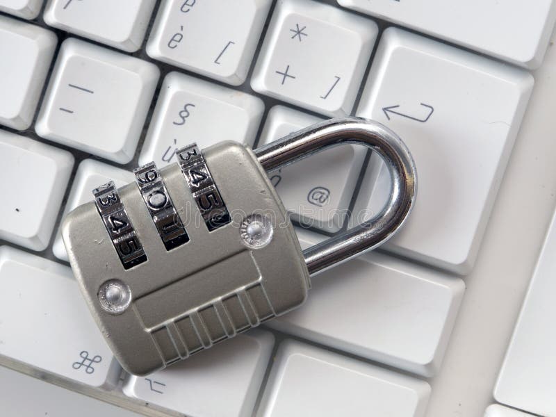 Locked Keyboard stock photo. Image of accessibility, chain - 2429858
