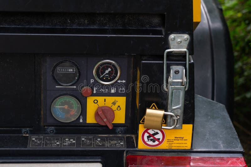 Locked machine panel stock image. Image of work, panel - 325649141