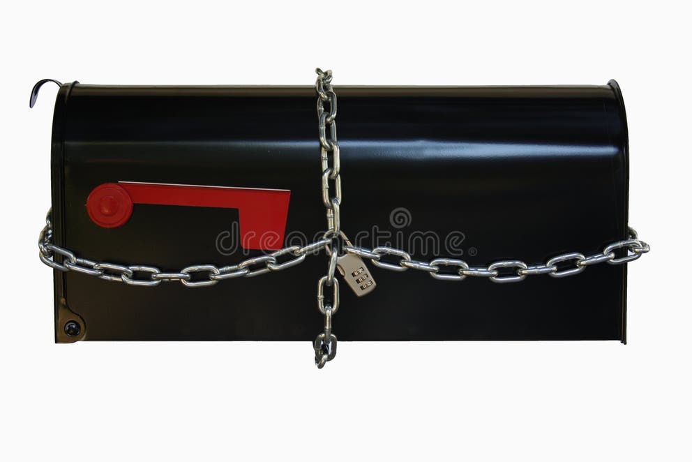 Locked Mail Box stock photo. Image of flag, envelope, letter - 3560500