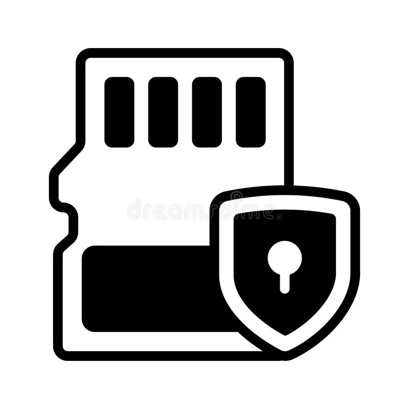 Security Chip, Protection and Security Vector Icons Set Cyber Computer ...