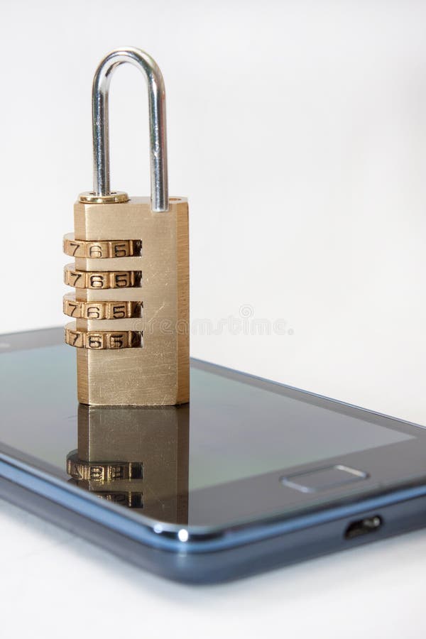 Locked Mobile Phone with Padlock Stock Photo - Image of cellphone ...