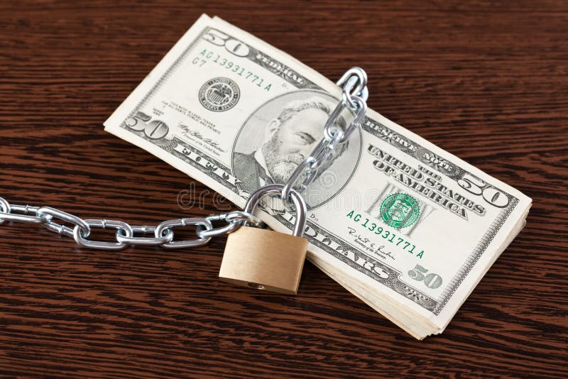 Black locked wallet stock photo. Image of protect, financial - 6754142