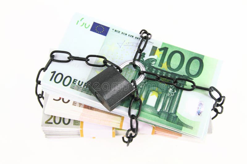 Locked Money - Financial Security Stock Image - Image of bills ...