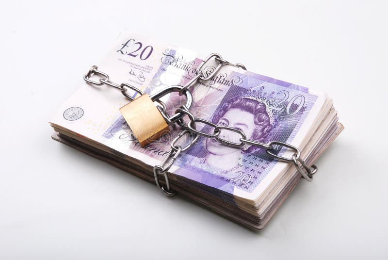 Locked Money - Financial Security Stock Image - Image of bills ...