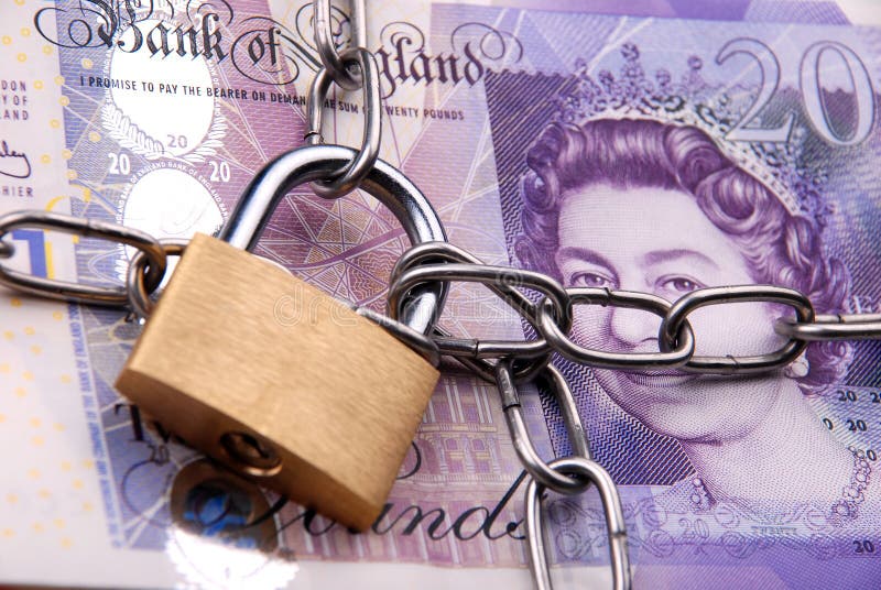 Locked Money - Financial Security Stock Image - Image of bills ...