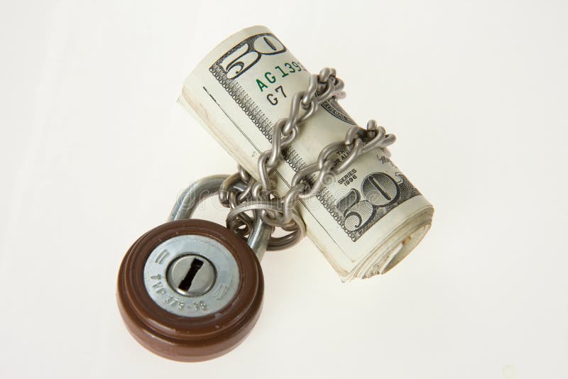 Locked Money - Financial Security Stock Image - Image of bills ...