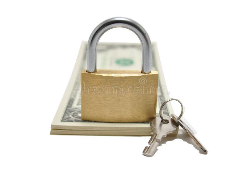 Locked Money with Keys stock photo. Image of bank, financial - 11373946