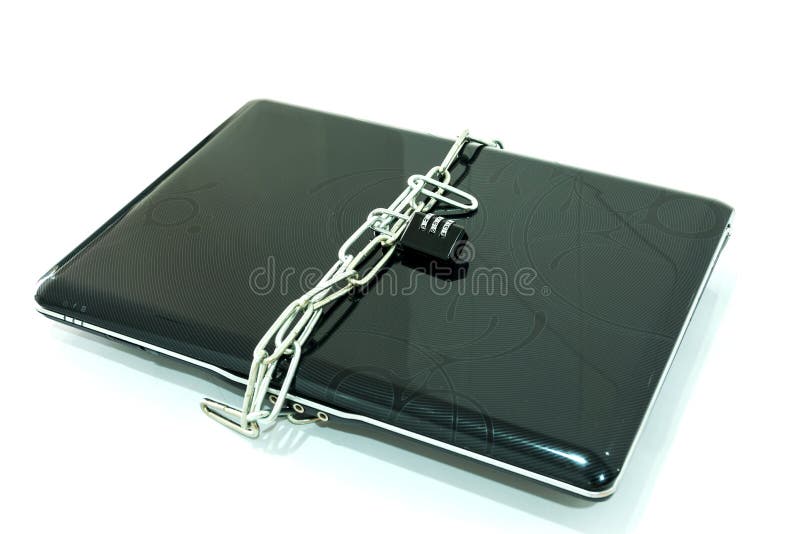 Locked Notebook stock image. Image of desktop, hardware - 2429853
