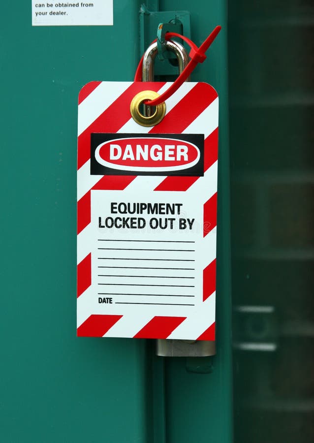 Locked out and tagged out stock image. Image of electrocution - 6218469
