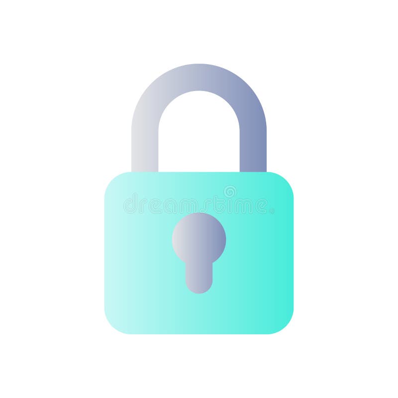 Locked Padlock Flat Gradient Color Ui Icon Stock Vector - Illustration of element, icon: 251934888