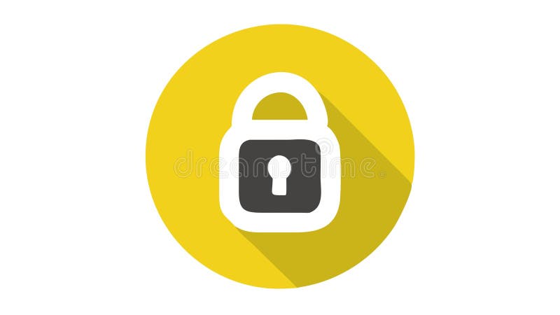Locked Padlock Icon for Security and Privacy, Vector Design Generative ...