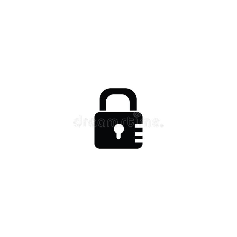 Locked Padlock Icon and Simple Flat Symbol for Web Site, Mobile, Logo ...
