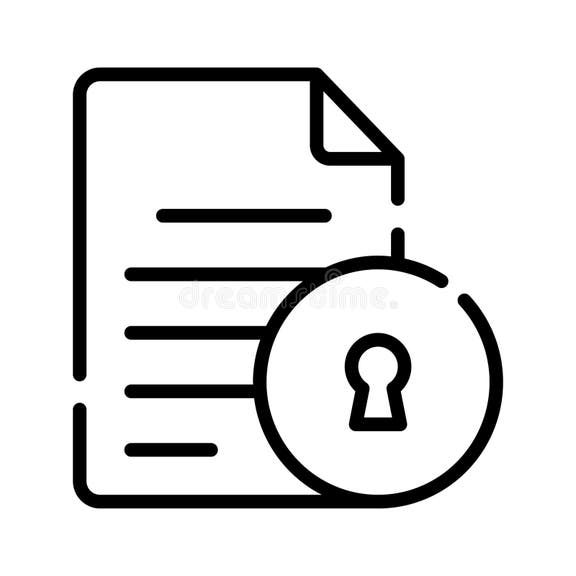 Locked Paper, Encryption Documents, Locked Documents Icon Vector ...