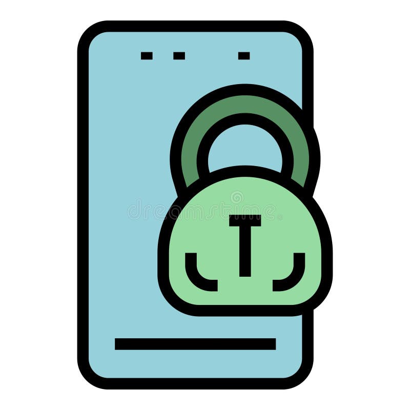 Locked Phone Icon Vector Flat Stock Vector - Illustration of group ...