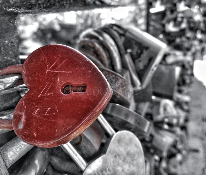 Locked stock image. Image of love, latvia, lock, bridge - 126133855