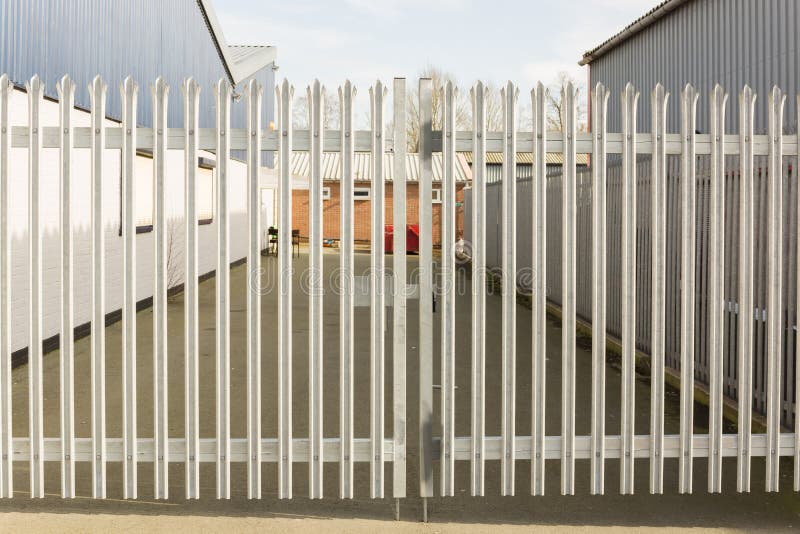 Locked Security Gates stock photo. Image of entrance - 86657826