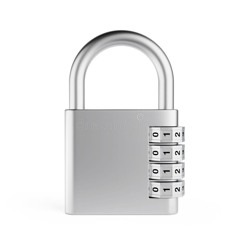 Steel combination padlock stock image. Image of background - 255376033