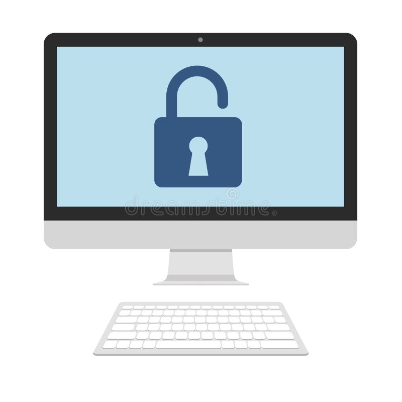 Flat Locked Computer Screen Stock Illustrations – 266 Flat Locked ...