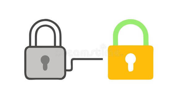 Locked Unlocked Lock Icon Vector for Security Status Toggle, Vector ...