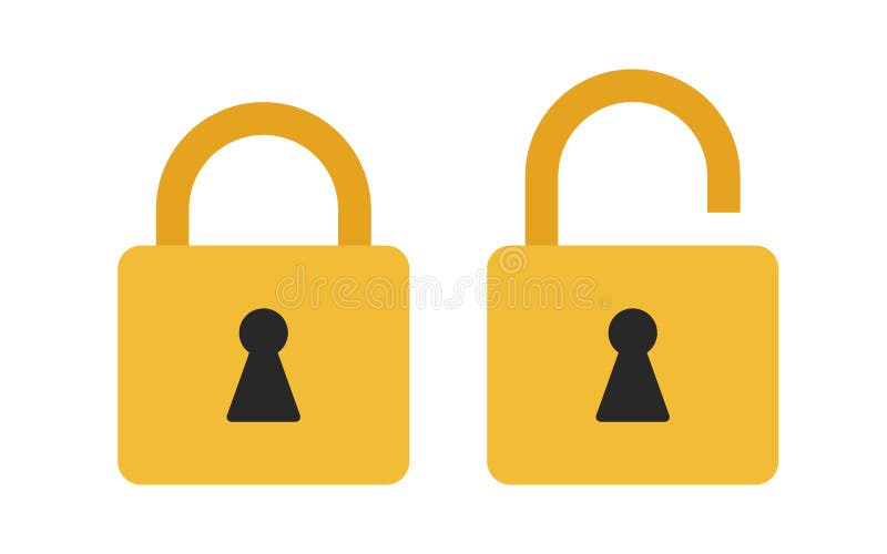 Locked and Unlocked Padlock Stock Vector - Illustration of isolated ... Locked and Unlocked Padlock Stock Vector - Illustration of isolated ...