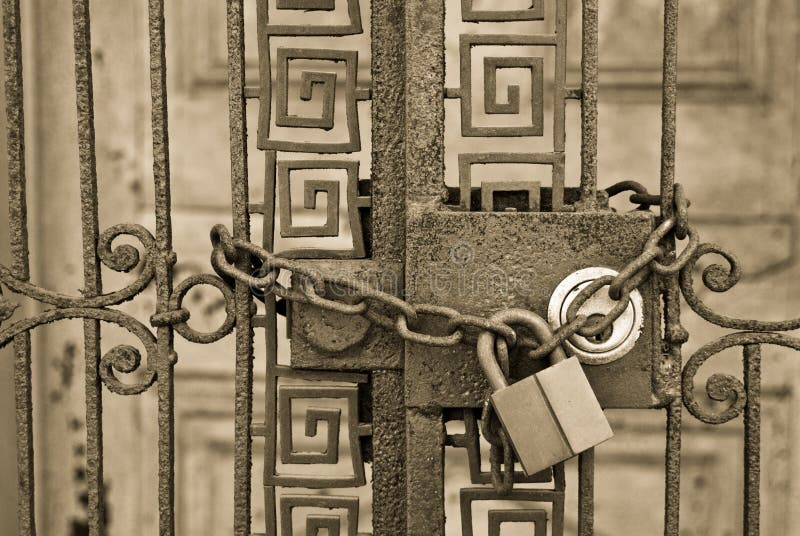 Locked Up stock photo. Image of secured, fences, rusty - 12181820