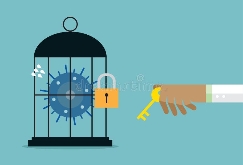 Locked the Virus from Spreading Stock Vector - Illustration of danger ...