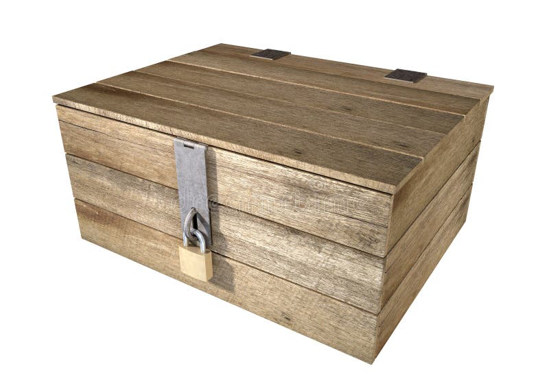 Locked Wooden Chest stock image. Image of security, hinge - 27525413