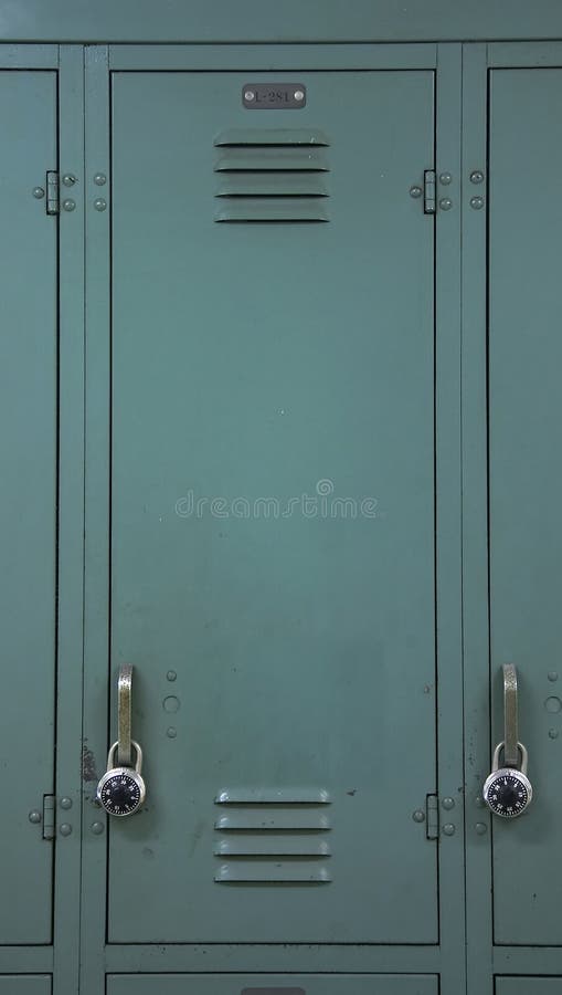 Locker stock photo. Image of green, lock, locker, hall - 254718