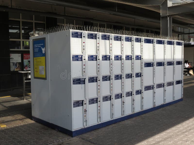 Locker cabinets in Trier editorial photography. Image of padlock ...