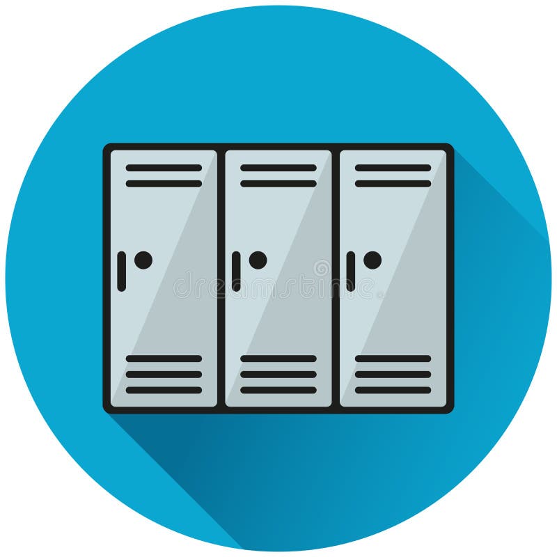Locker Circle Blue Icon Concept Stock Vector - Illustration of lock ...