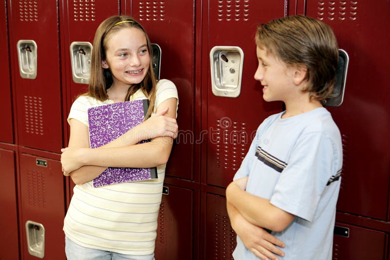 Locker Conversation stock image. Image of friendship, locker - 2968175