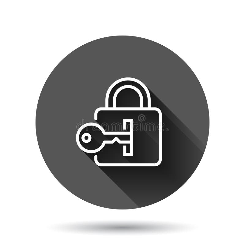 Locker Icon in Flat Style. Padlock Password Vector Illustration on ...