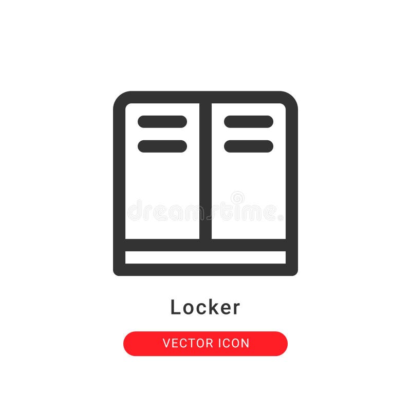 Locker Icon in Outline Style. for Your Website Design and Logo Stock ...