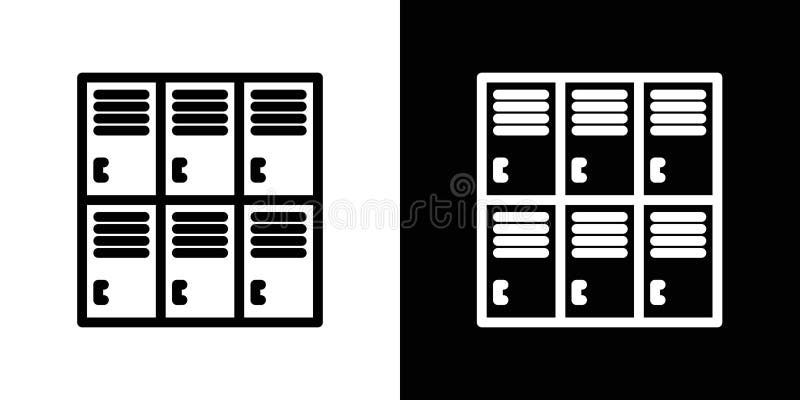 Locker Icon Vector Set on White Background Stock Illustration ...
